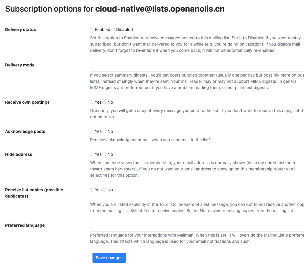 订阅云原生SIG邮件列表 - OpenAnolis龙蜥操作系统开源社区